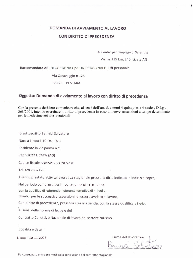 Diritto Di Precedenza 2021 | PDF
