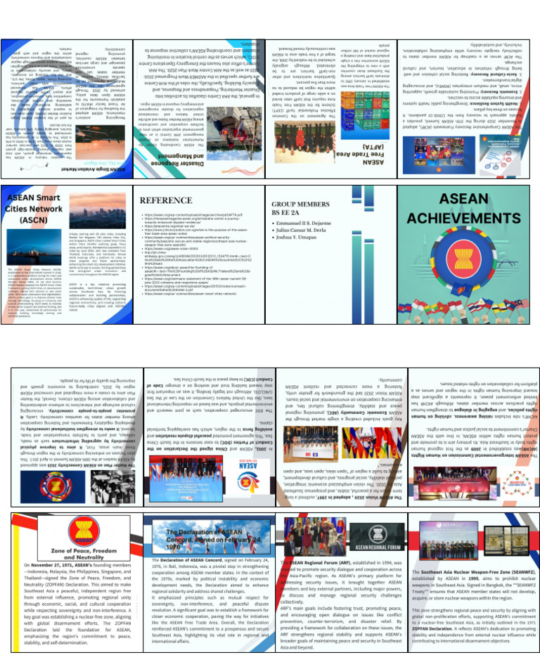 ASEAN Achievements - ZINE | PDF
