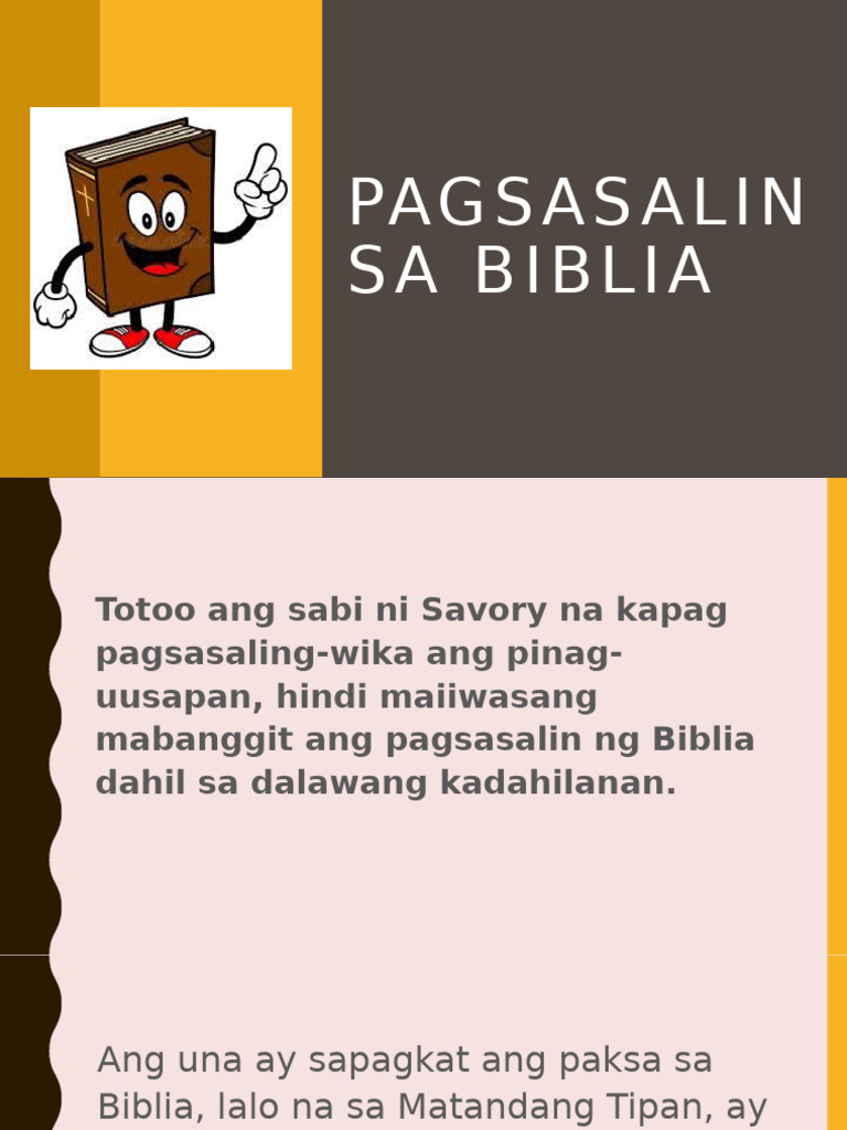Pagsasalin Sa Bibliya | PDF