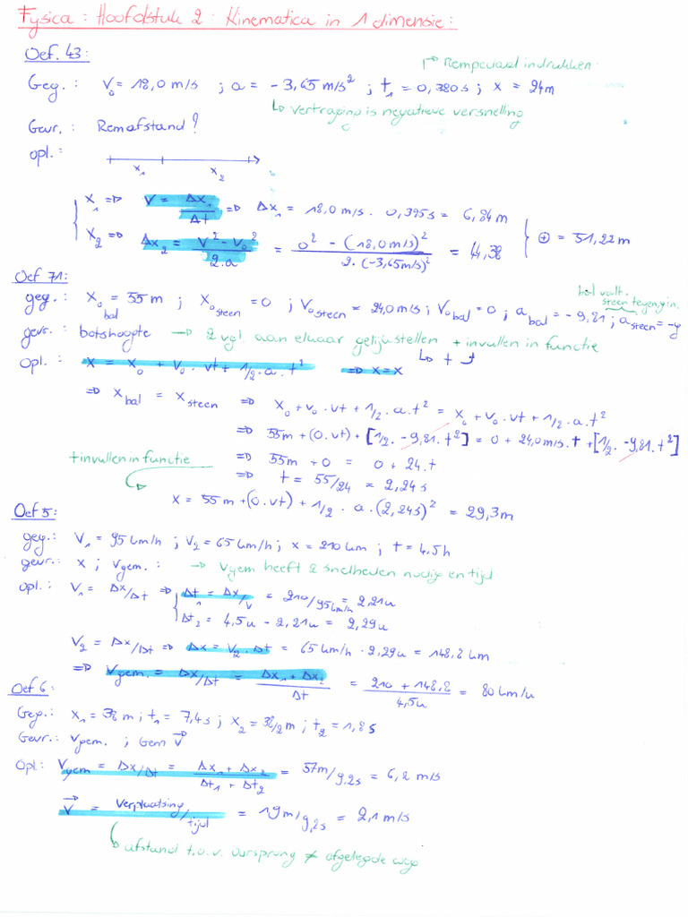 Oefeningen Fysica | PDF