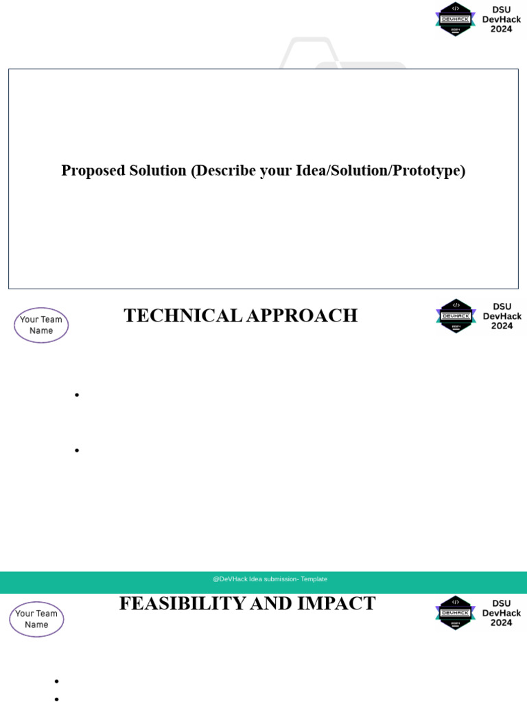 DSU DevHack Idea Submission Template | PDF