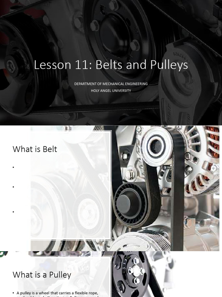 Mechanical Engineering: Belts & Pulleys | PDF | Belt (Mechanical ...