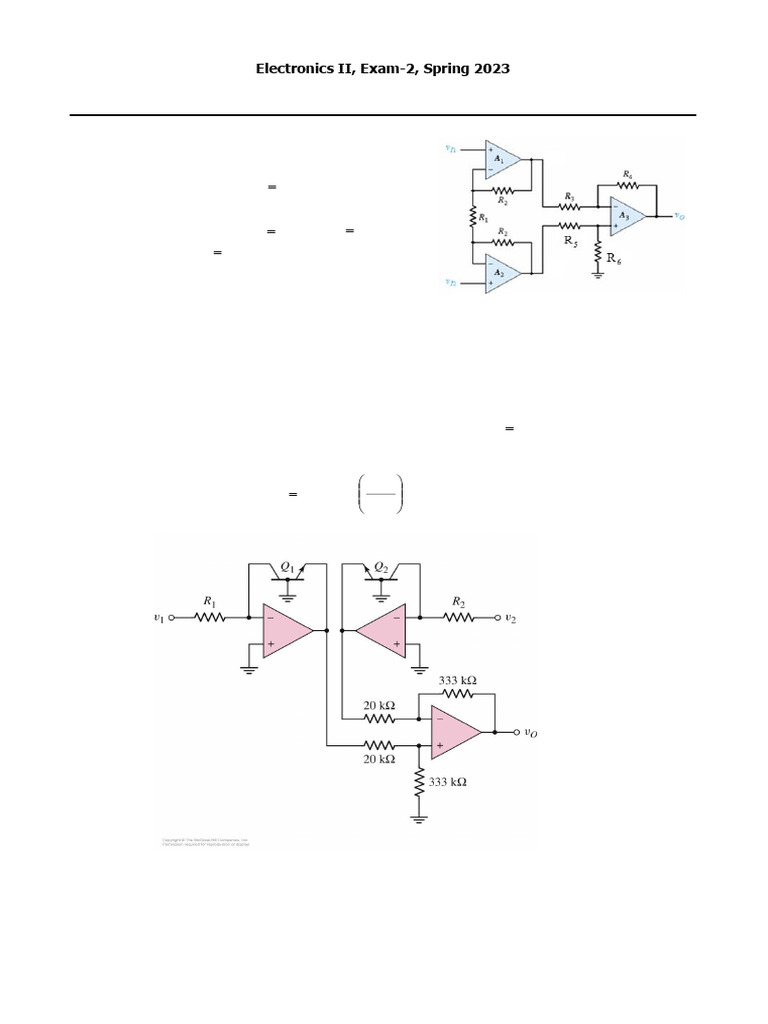 Electronics II 2023 Ex2 | PDF | Technology & Engineering