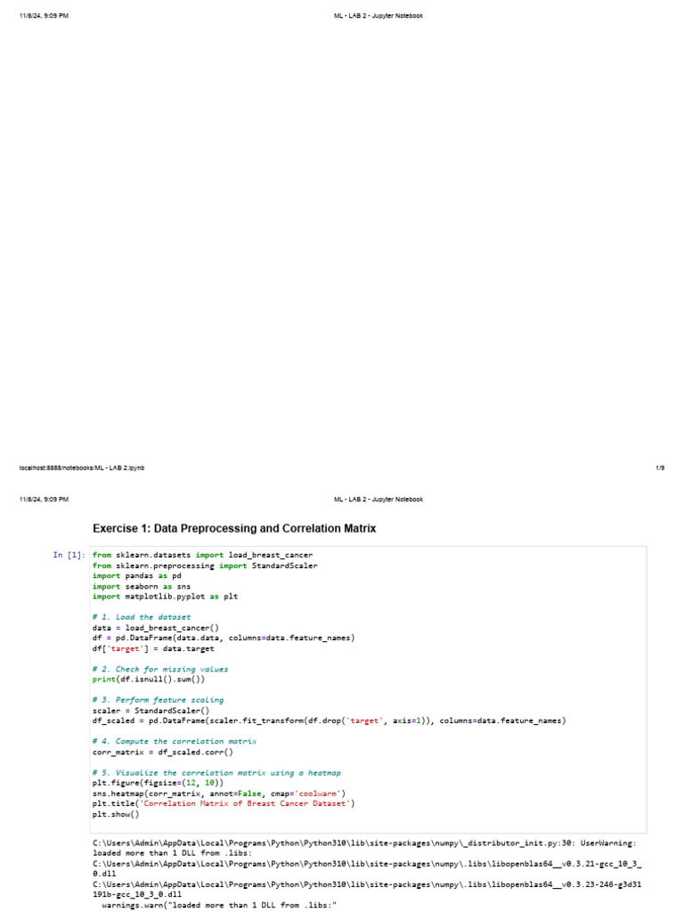 ML - LAB 2 - Jupyter Notebook | PDF | Applied Mathematics