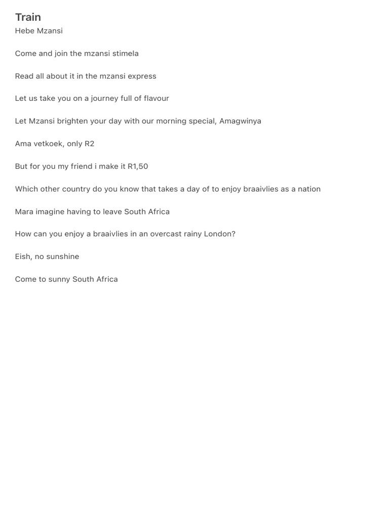 Train | PDF | Travel