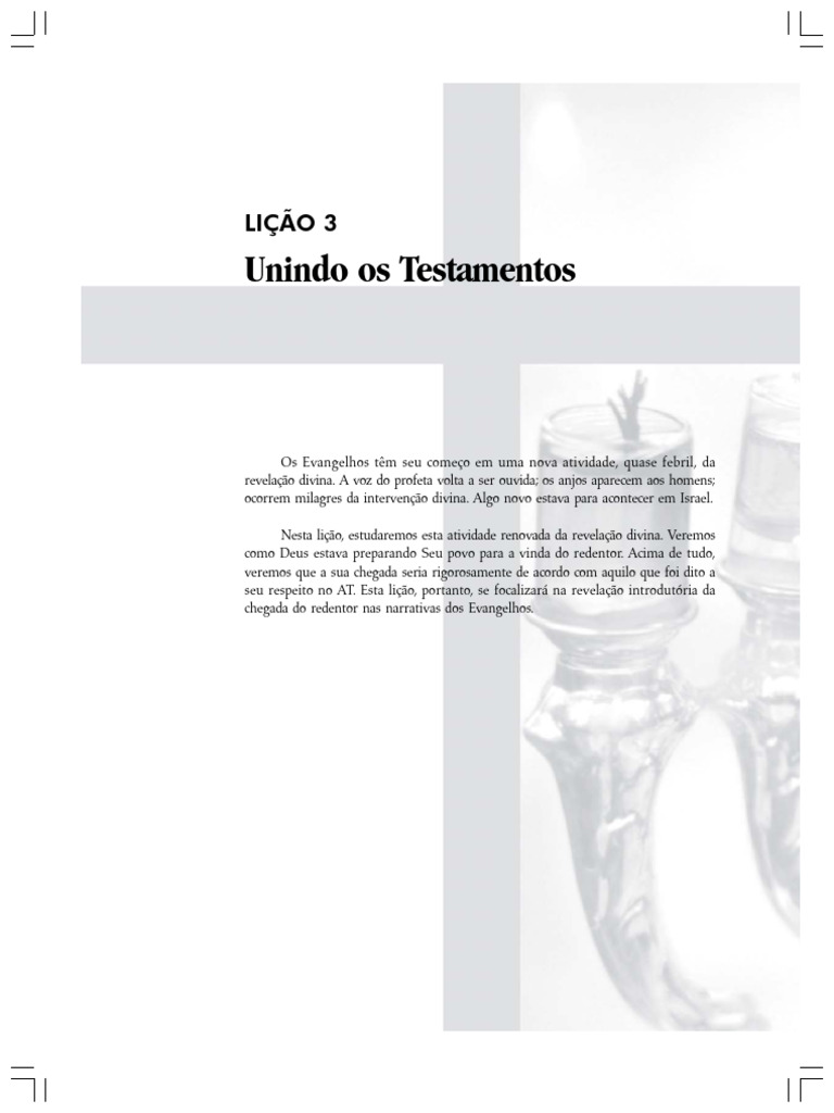 Lição 3 - Unindo Os Testamentos | PDF | Messias | Jesus