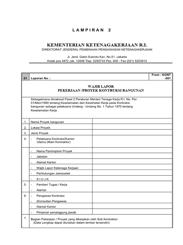 Laporan K3 Proyek Konstruksi | PDF | Teknologi & Rekayasa