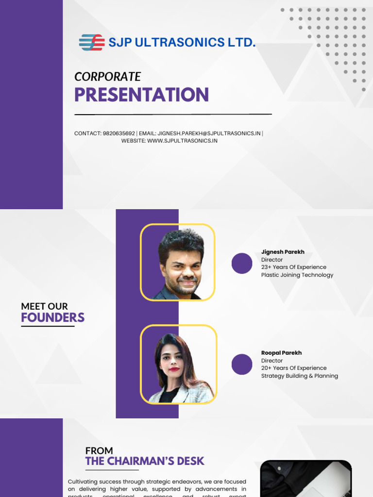 SJP Ultrasonics LTD Corporate Presentation 2024 | PDF | Automation | Engineering