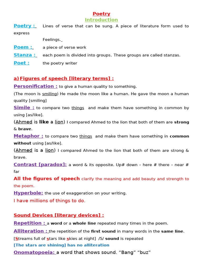 Introduction To Poetry | PDF