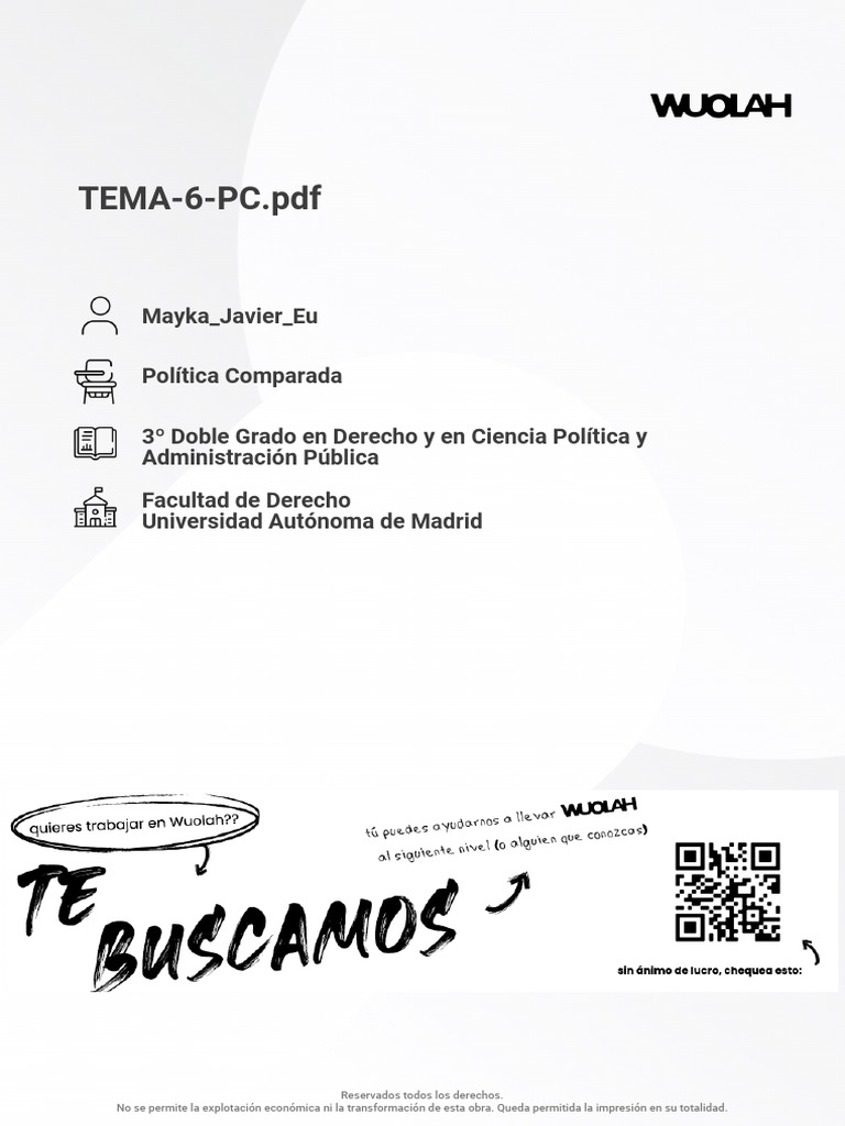 Wuolah Free TEMA 6 PC | PDF | Democracia | Ideologías políticas