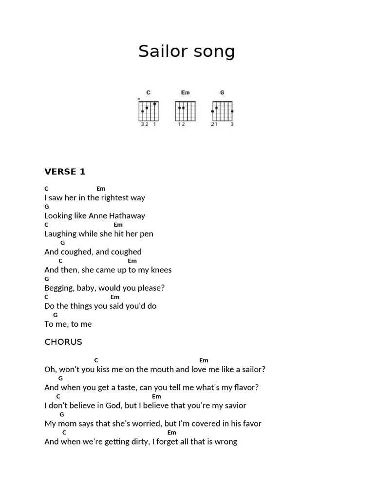 Sailor Song - Gigi Perez | PDF | Poetry