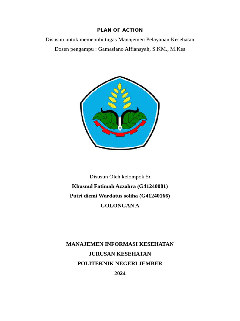 Plan of Action MPK Kel 5 | PDF