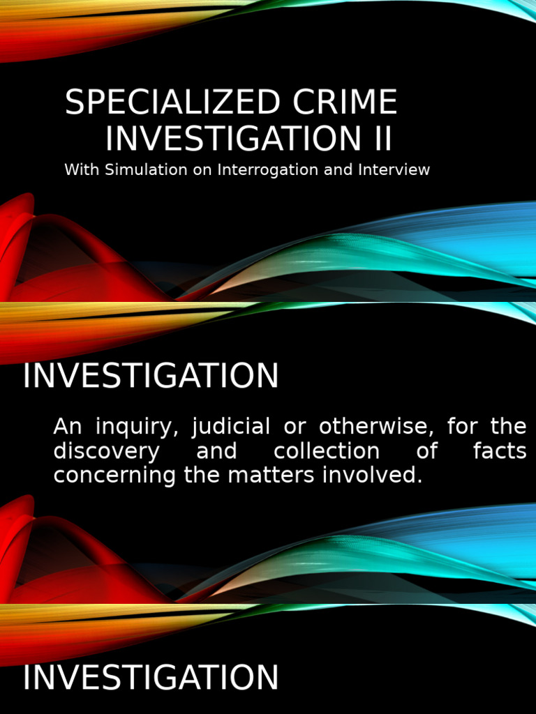 CDI - 3 (Interview and Interrogation) | PDF | Confession (Law) | Plea