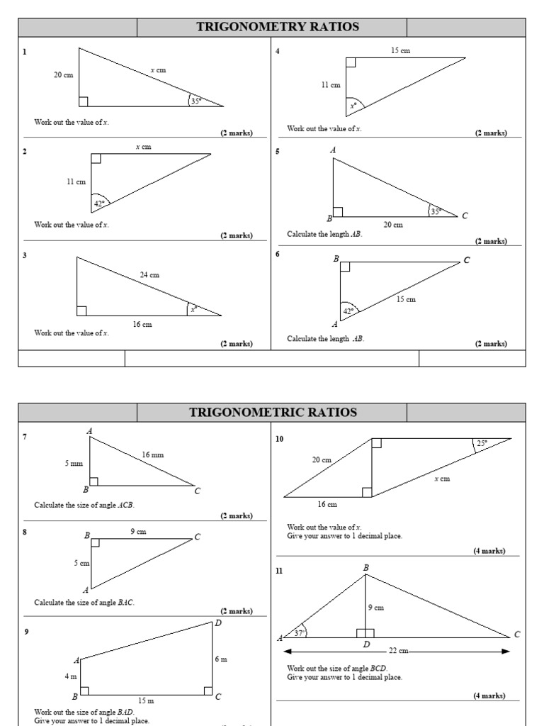 Trig Ratio | PDF | Trigonometry | Euclidean Plane Geometry