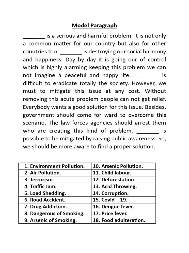 Model Paragraph | PDF | Social Science