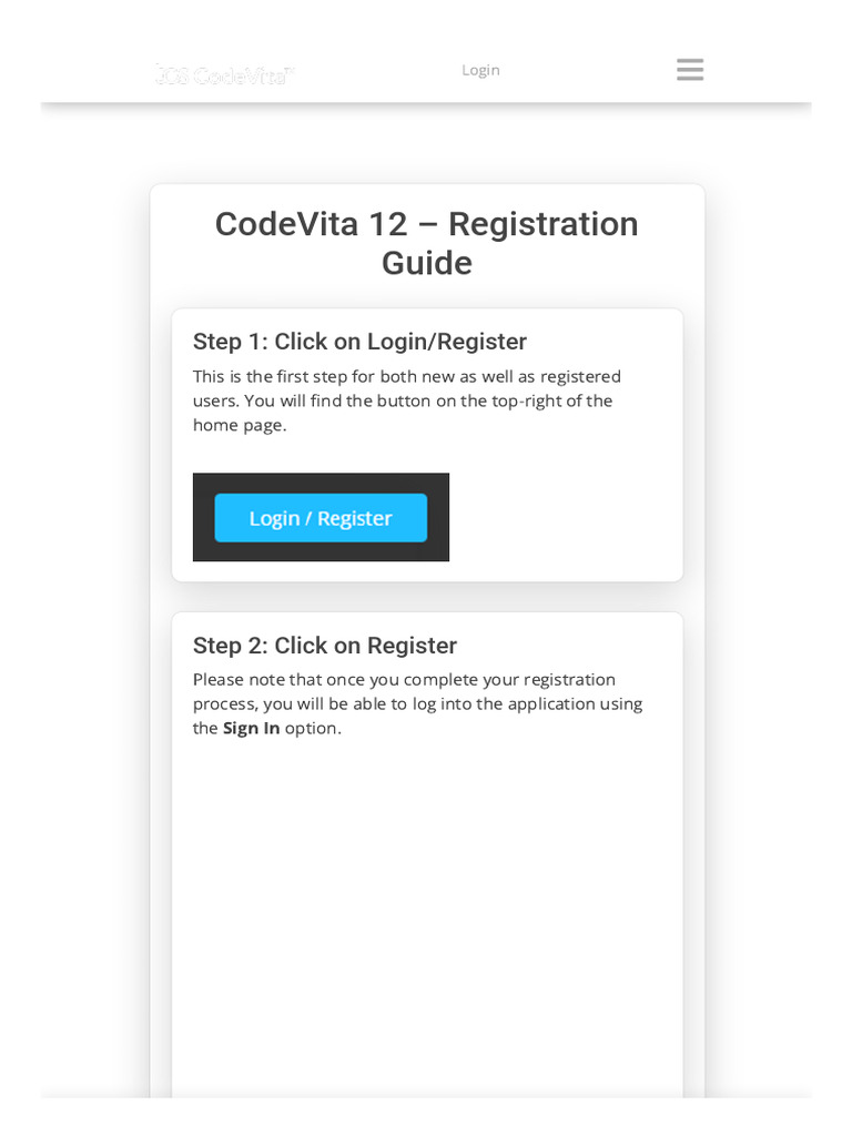 CodeVita 12 Registration Steps | PDF | Business