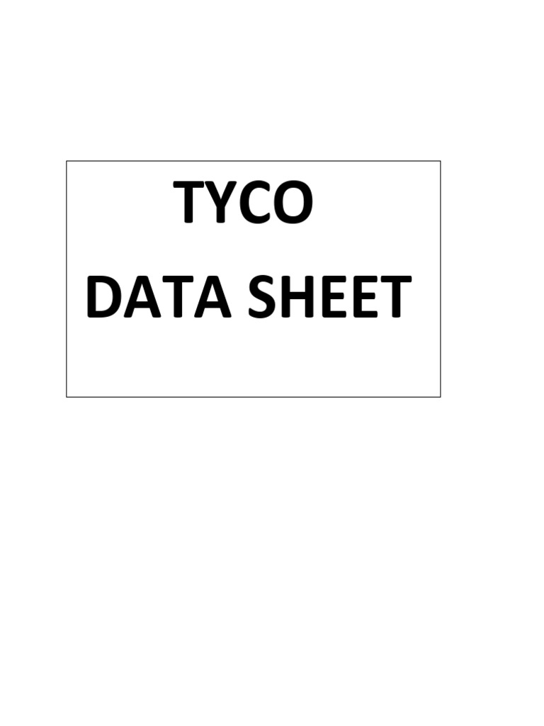 Tyco Standard Spray Sprinklers Data Sheet | PDF | Fire Sprinkler System