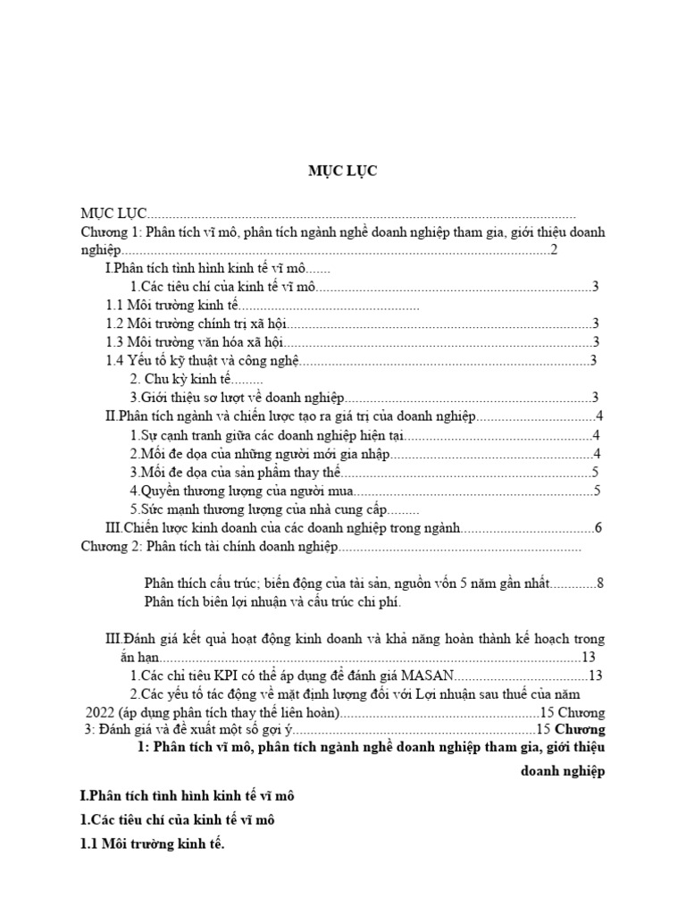 Phan Tich VI Mo Phan Tich Nganh Nghe Doanh Nghiep Tham Gia Gioi Thieu ...