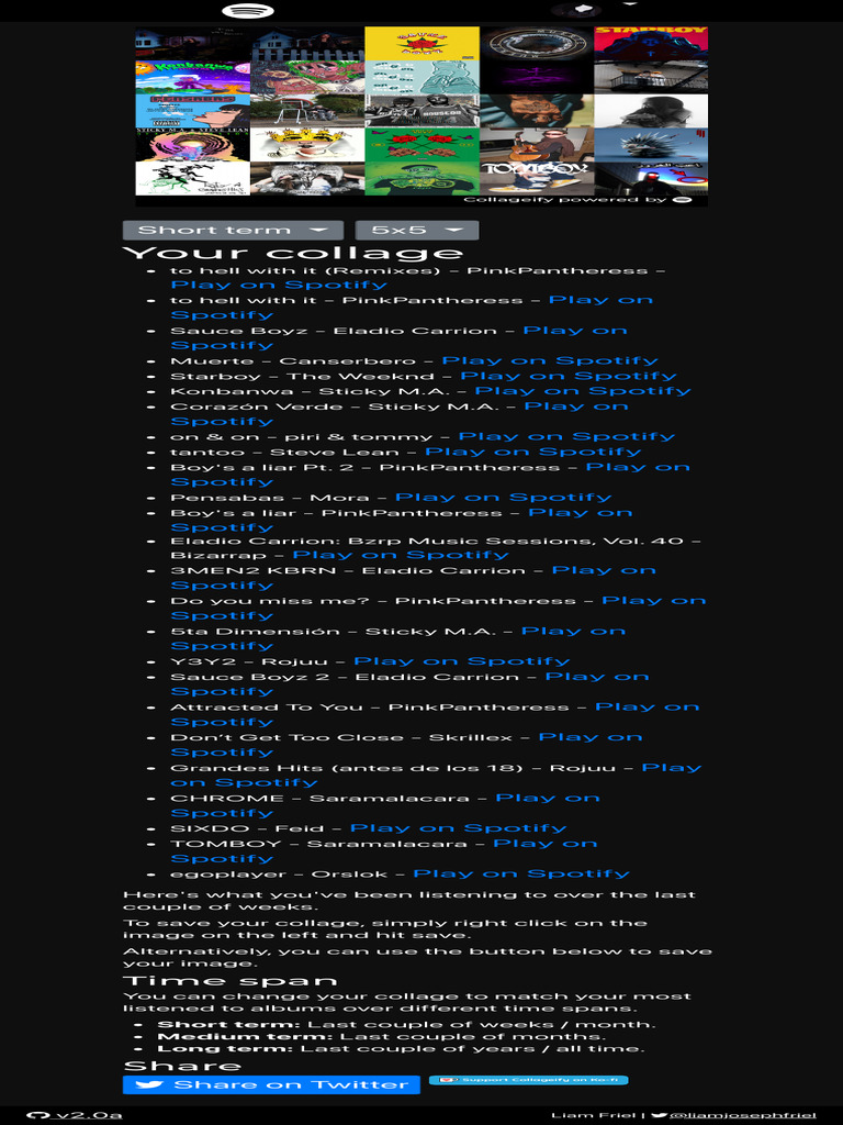 Collageify - Spotify Album Collage Generator | PDF
