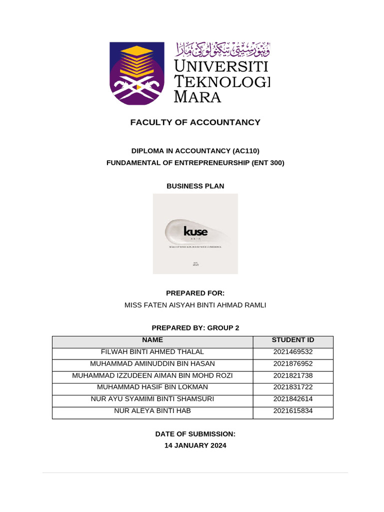 Ent Business Plan Full | PDF | Business Plan | Brand