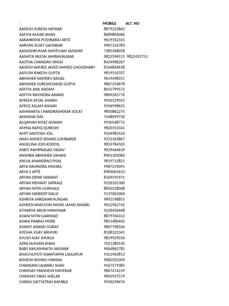 Mumbai Pune 10th STD 2023 Batch Sample | PDF
