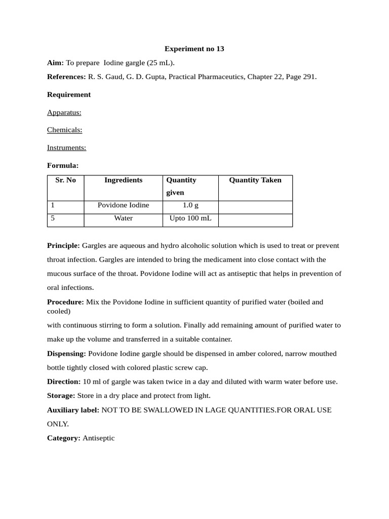 Experiment No 13 | PDF