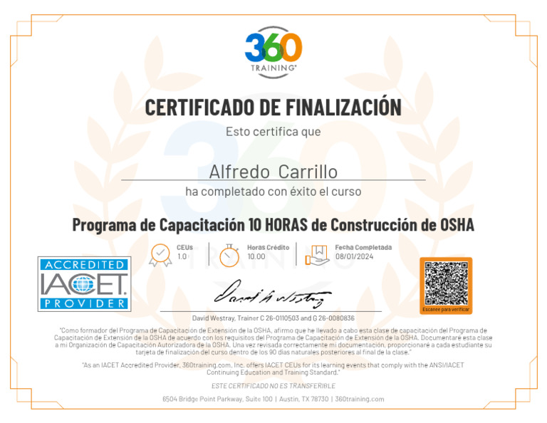 Programa de Capacitaci N 10 Horas de Construcci N de Osha | PDF