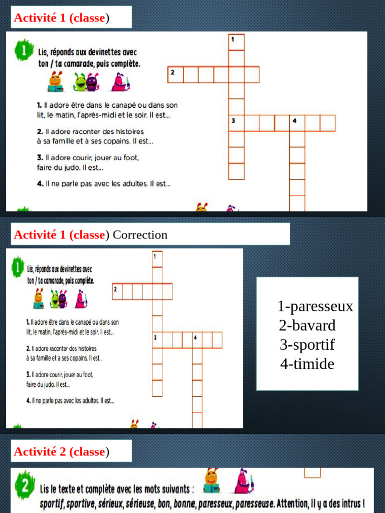 La Description Morale activities9YE56 | PDF