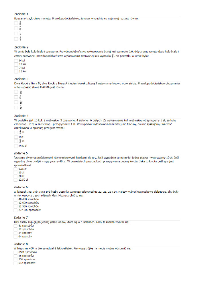 Matma Zadania GWO | PDF