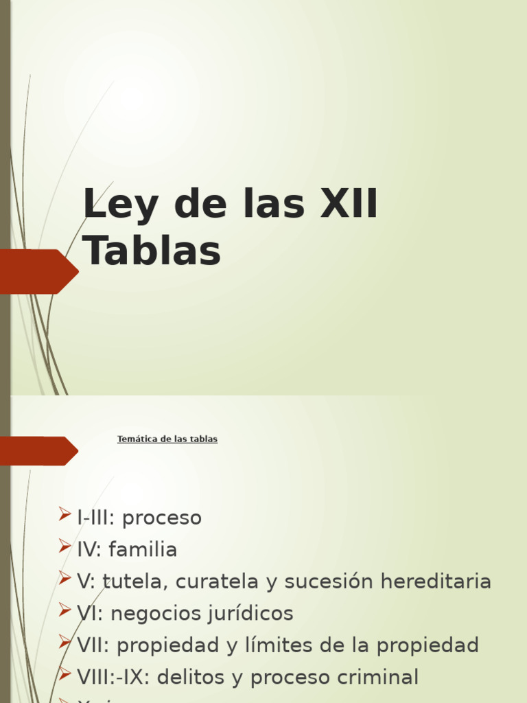 La Ley de Las XII Tablas | PDF | Sentencia (ley) | Justicia