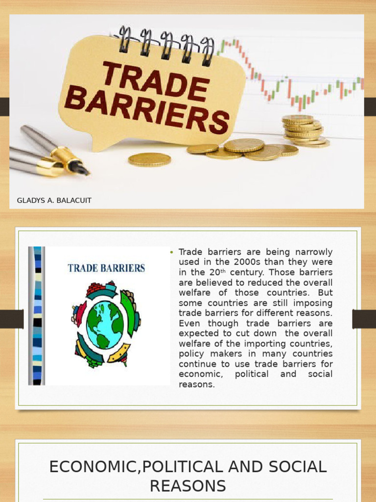 TRADE BARRIERS | PDF | Non Tariff Barriers To Trade | Tariff