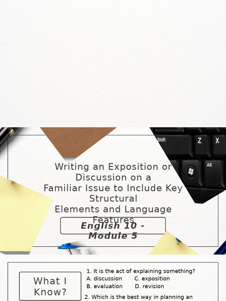 English 10 Module 5 - Writing An Exposition | PDF | Essays | Human ...