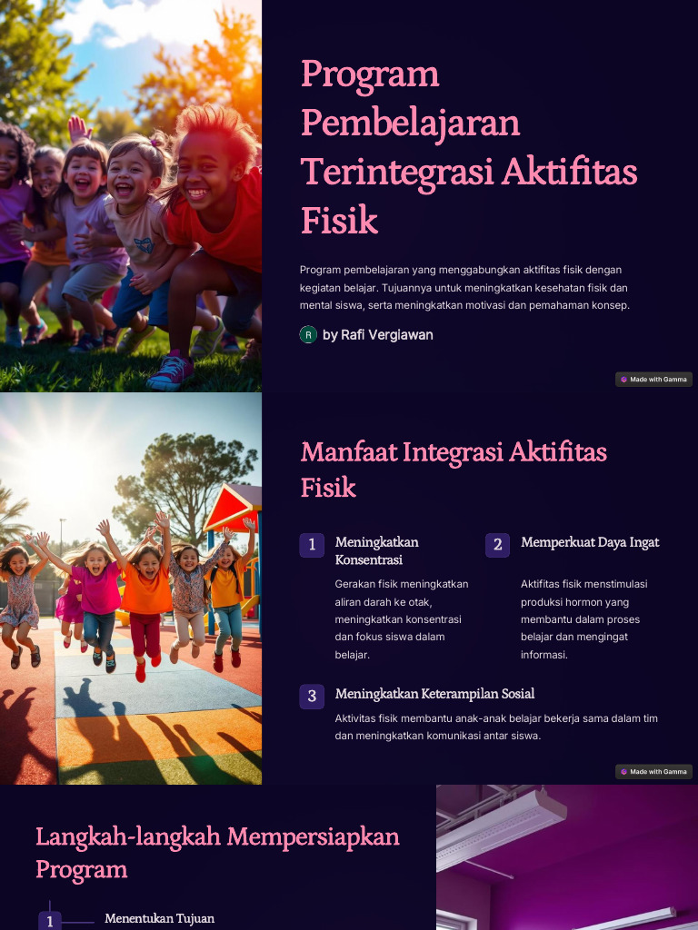 Program Pembelajaran Terintegrasi Aktifitas Fisik | PDF