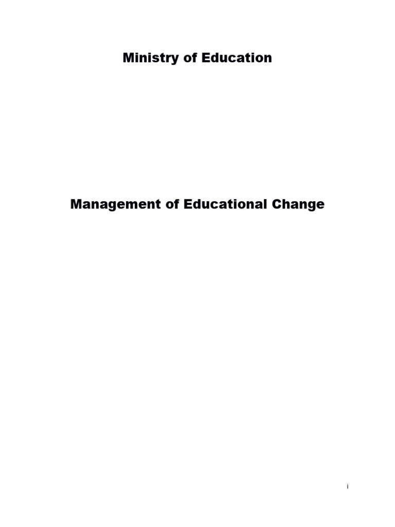 AAManagement of Educational Change | PDF | Change Management | Learning