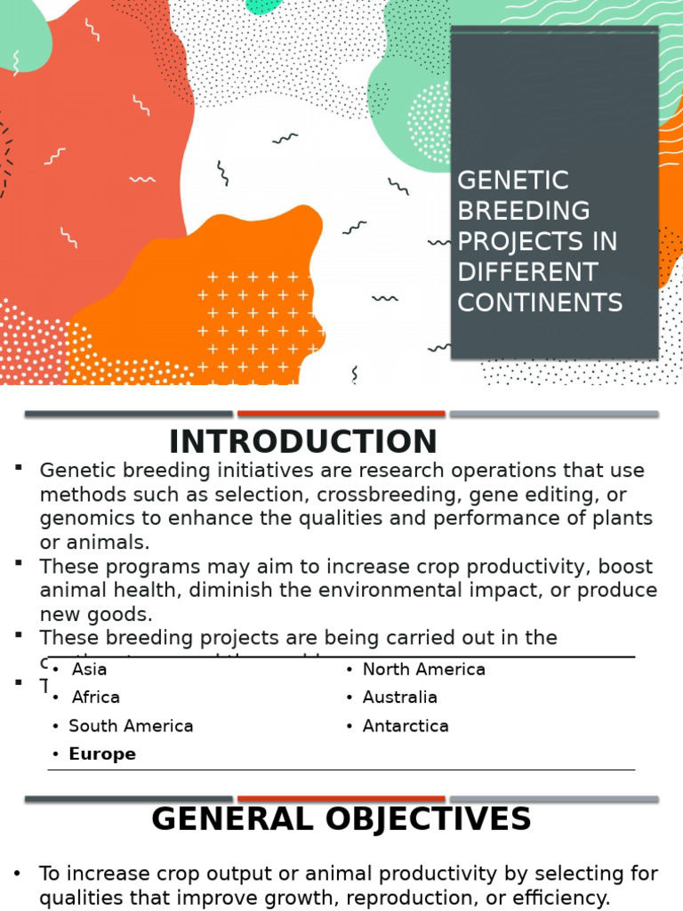 Genetic Breeding Projects in Different Continents Final | PDF | Plant ...