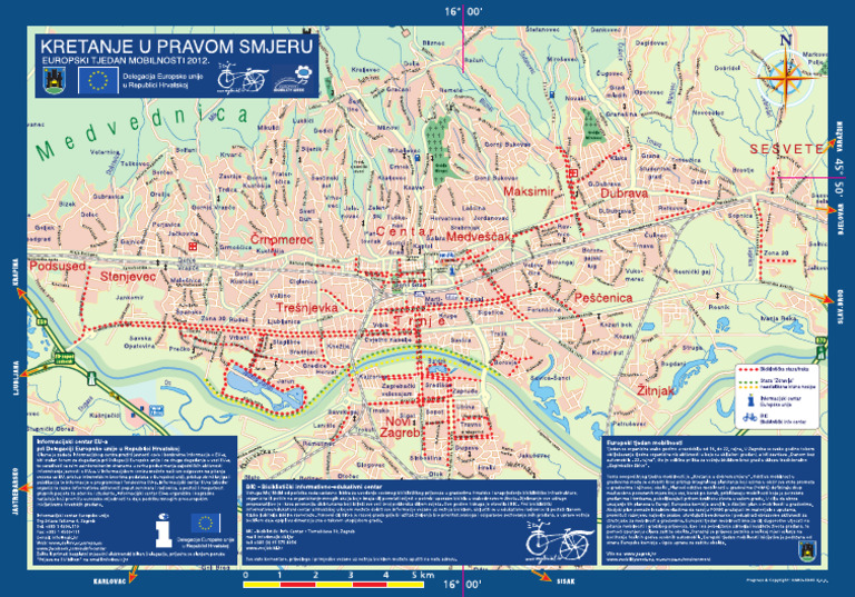 Biciklisticka Karta Zagreba | PDF