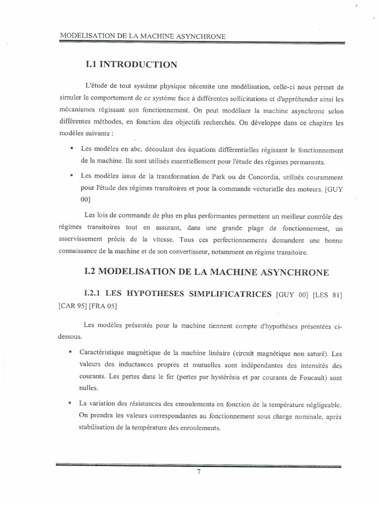 Etude Et Modélisation en Régime Transitoire de La M Asy | PDF