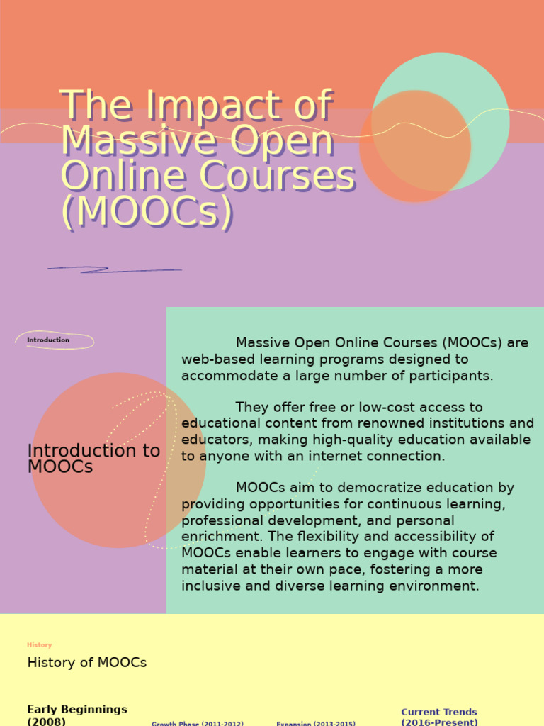 Week 3 The Impact of Massive Open Online Courses MOOCs | PDF | Massive Open Online Course ...