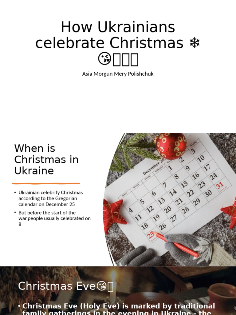 Christmas Traditions in Ukraine | PDF