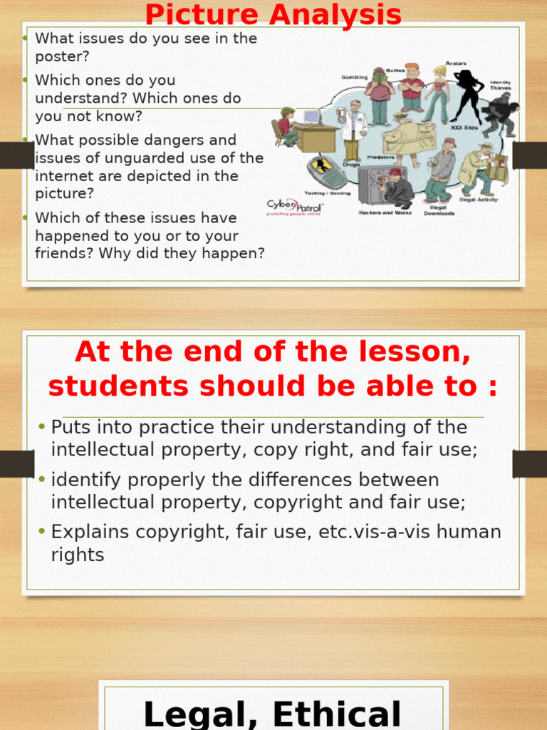 Week 1 Final Lesson 4.1 Legal Ethical | PDF | Copyright | Fair Use