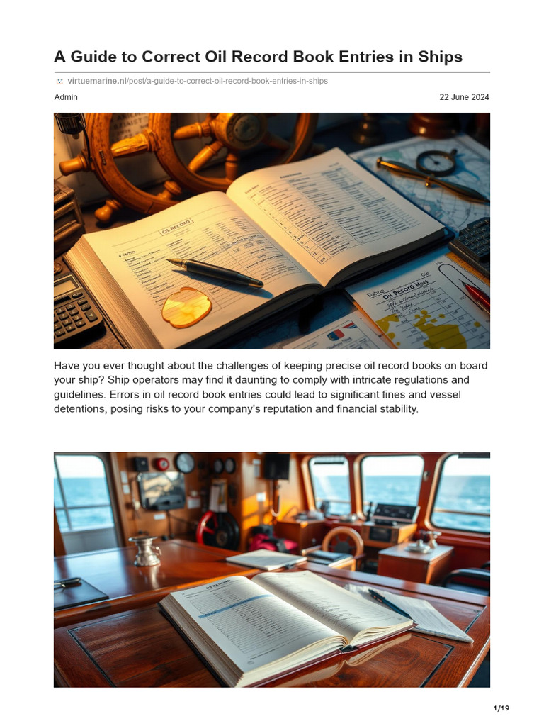 Guide to Oil Record Book Entries | PDF | Oil Tanker | Ships