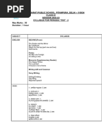 Class IX HALF YEARLY SYLLABUS | PDF