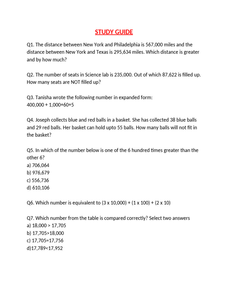 Study Guide | PDF | Sports & Recreation | Science & Mathematics