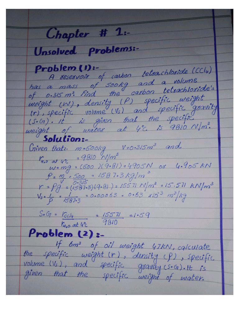 Fluid Mechanics Assignment Pdf