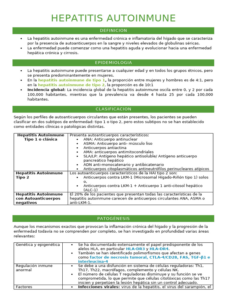 Resumen Expo Hepatitis Autoinmune | PDF | Hepatitis | Virus