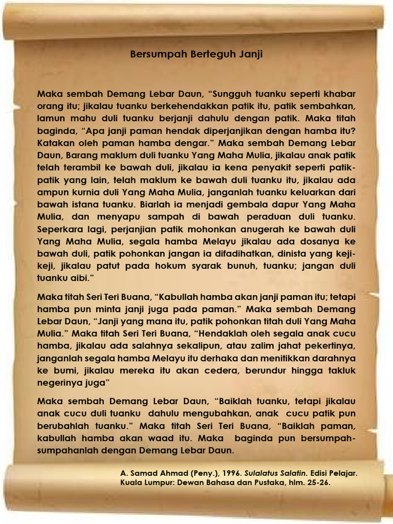 Teks Asal Waadat | PDF