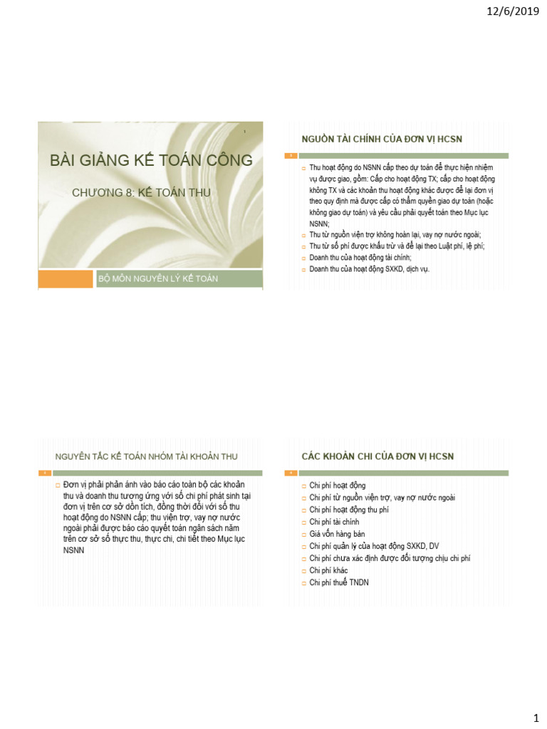 C6 KT Thu Chi Và XĐ Kết Quả | PDF