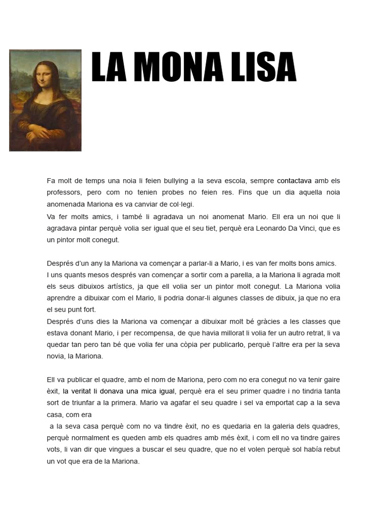 La Mona Lisa - Luisa Segarra | PDF