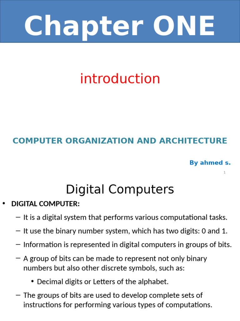 Coa Chapter-1, A | PDF | Logic Gate | Central Processing Unit