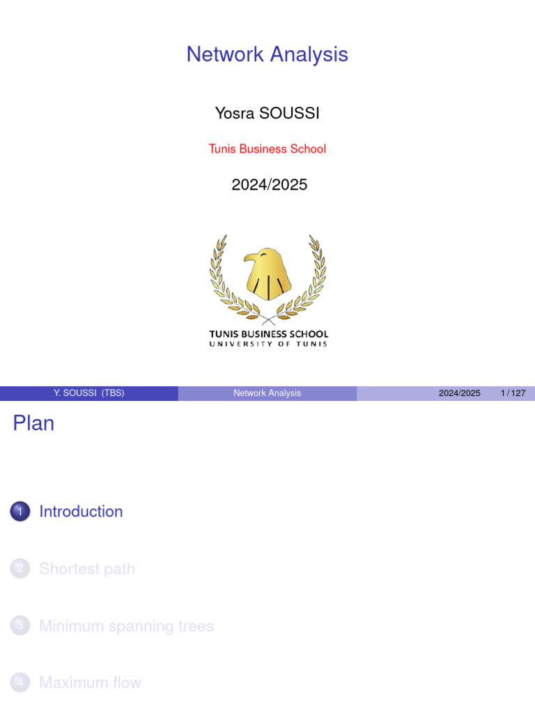 Slides Network Analysis | PDF | Vertex (Graph Theory) | Operations Research